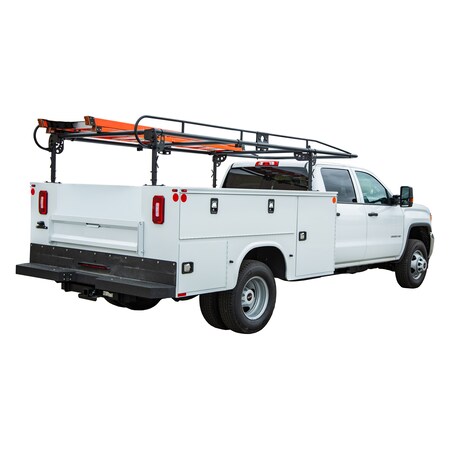 Buyers 1501250 Service Body Ladder Rack,Black,13.5ft | Zoro.com