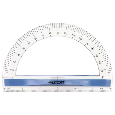 Westcott Protractors, Protractor with Overmold Grip 15499 | Zoro