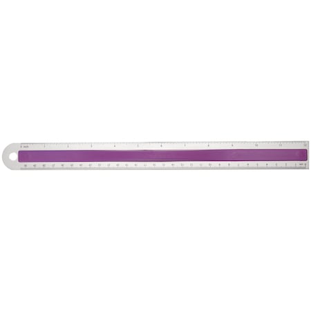 Westcott Rulers, 12" Aluminum Ruler with Finger Grip, Asst. 15531 | Zoro