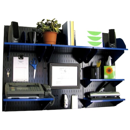 Wall Control Office Wall Organizer System Unit, Black/Blue 15-IOFC-300 ...