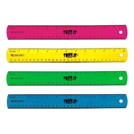 Westcott Rulers, 12" Twist-It Flexible Ruler 16292 | Zoro