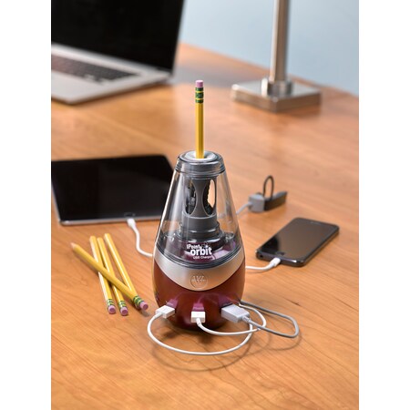 Westcott Pencil Sharpeners iPoint USB Orbit Pencil Sharpener 16548 Zoro