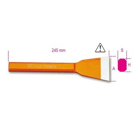 Beta Extra-Wide Chisel, 70mm 017020007 | Zoro