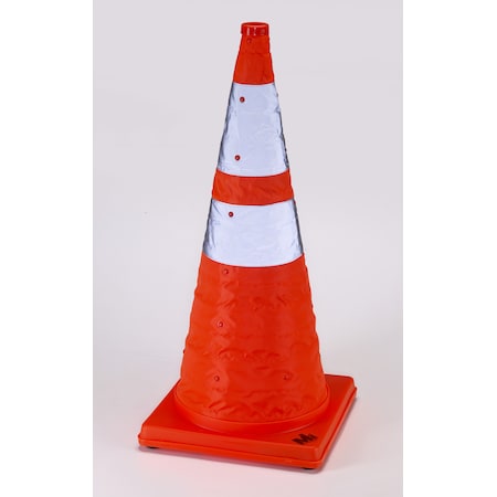 Zoro Select Nylon Collapsible Traffic Cone, 28" H, Nylon, Engineer, 28 ...