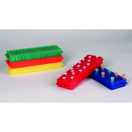 Bel-Art Microcentrifuge Tube-PCR Rack, Reversible, Assorted, 80-well ...