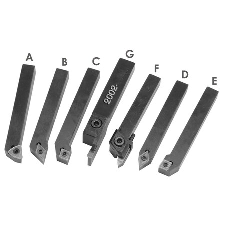 Hhip 7 Piece 3/4" Indexable Cut Off & Turning Tool Set 2002-0015 | Zoro