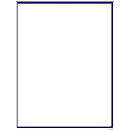 Great Papers Stationery Letterhead, Navy Border, PK80 2014024 | Zoro