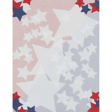 Great Papers Stationery Letterhead, Stars, 8.5x11", PK80 2014285 | Zoro