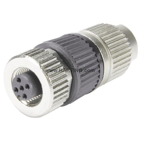 Harting M12 Circular Connector, 4 Poles, 4 A 21032122305 | Zoro