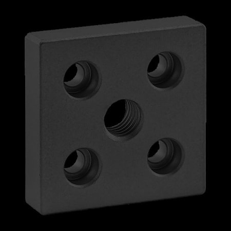 80/20 Center Tap Base Plate, 2"X2" 1/2-13 Tap 2132-BLACK | Zoro