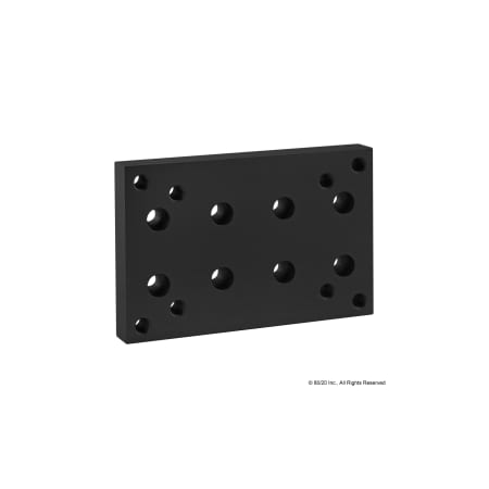 80/20 Black Position Floor Lock Base Plate 2148-BLACK | Zoro
