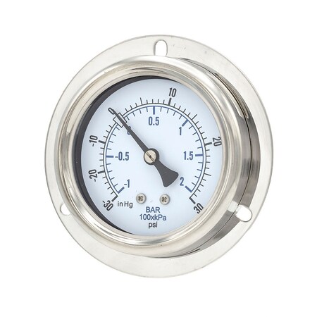 Pic Gauges 2 1/2 in Dial, 1/4 in NPT Male Center Back Location ...