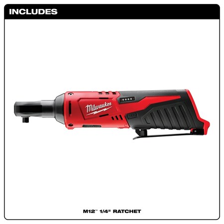 MILWAUKEE M12 Cordless 1/4" Ratchet (2456-20) | Zoro