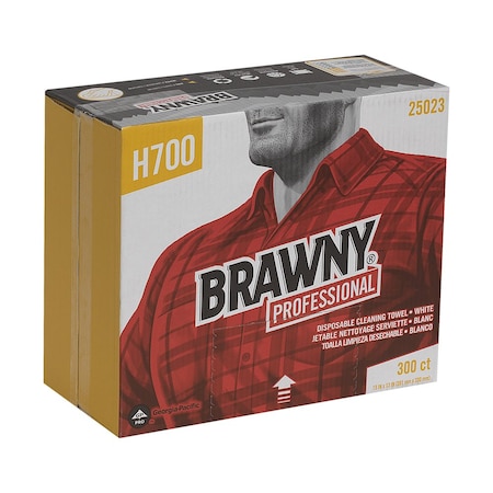 Georgia-Pacific Dry Wipe, Brawny Pro H700, Flat Box, Heavy Absorbency, 13 in x 15 in, 300 Sheets ...