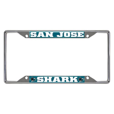 Fanmats NHL San Jose Sharks Metal License Plate Frame 25093 | Zoro