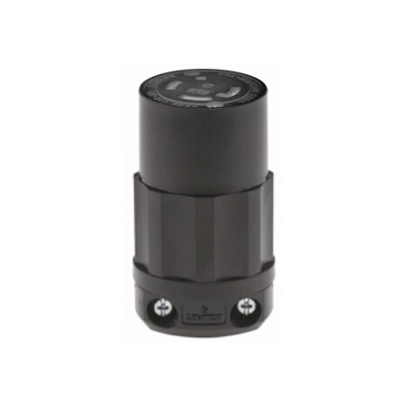 Leviton 30A Locking Connector 3P 4W 480Vac L16-30R Bk 2733-B | Zoro