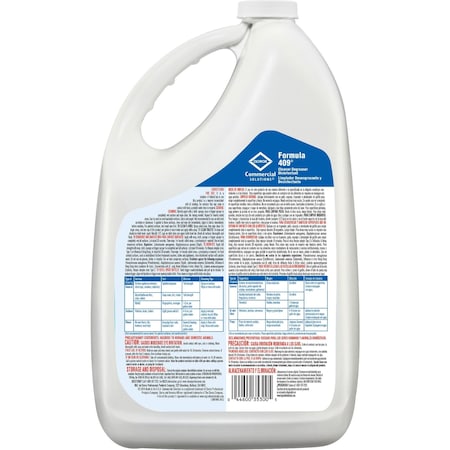 Formula 409 Cleaner/Degreaser Disinfectant, 1 Gal Jug, Liquid, Clear, 4 ...