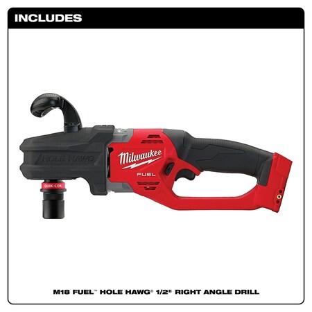 MILWAUKEE M18 FUEL™ Hole Hawg™ Cordless Right Angle Drill w/Quik-Lok ...