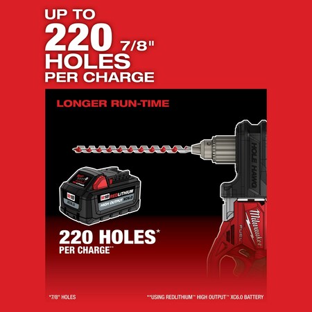MILWAUKEE M18 FUEL™ Hole Hawg™ Cordless Right Angle Drill w/Quik-Lok ...