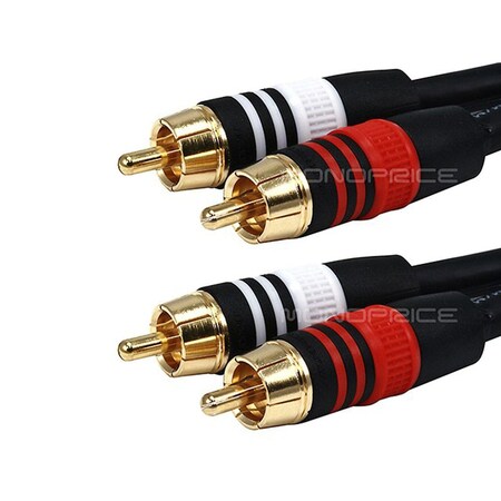 Monoprice A/V Cable, 2 RCA M/M, 25ft 2866 | Zoro
