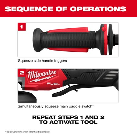 Milwaukee Tool M18 FUEL 4-1/2 in. / 5 in. Dual-Trigger Braking Grinder ...