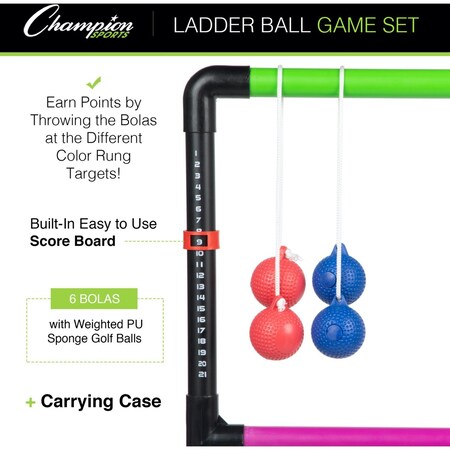 Champion Sports Ladder Golf Set, w/Case LGSTSET | Zoro