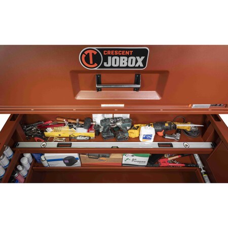 Crescent Jobox Piano-Style Jobsite Box, Brown, 74 in W x 35 in D x 64 ...