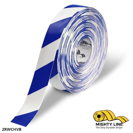 Mighty Line Industrial Safety Floor Marking Tape PVC White/Blue ...