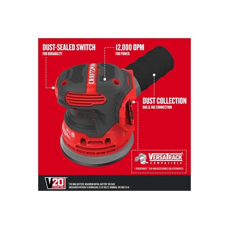 Craftsman Cordless Random Orbit Sander Tool Only (CMCW220B) | Zoro