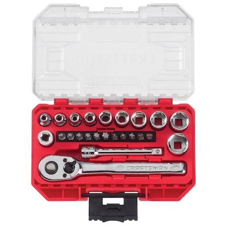 CRAFTSMAN Tool Set, 24 Piece Standard (SAE) Polish, SAE, 24 Piece ...