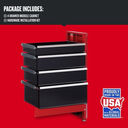 Craftsman Storage, 2000 Series 4 Drawer Workbench CMST22951RB | Zoro