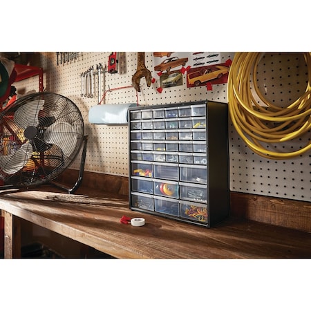 Craftsman Plastic Large & Small Drawer Bin System, 14.235 in W, 14.235 ...