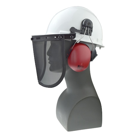 Radians Front Brim Hard Hat Loggers Combo, Pinlock, White 300-WVM | Zoro