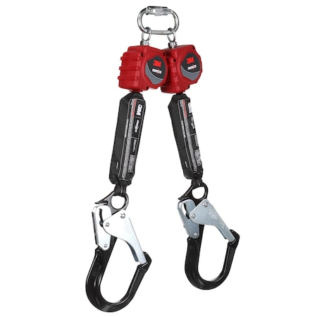 3M Protecta Self-Retracting Lifeline, 310 lb Weight Capacity, Red ...