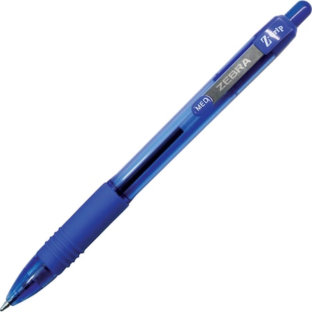Zebra Pen Retractable Ballpoint Pen, Medium 1.0 mm, Blue PK12 22220 | Zoro