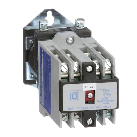 Square D NEMA Control Relay, Type X, utility, 10A resistive at 600VAC ...