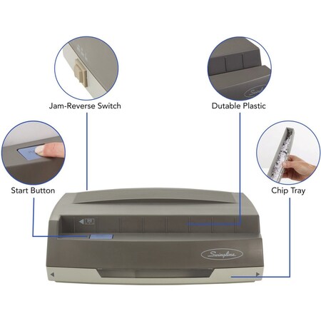 Swingline Electric Paper Punch, 3-Hole, 50 Sheet 9800350A | Zoro