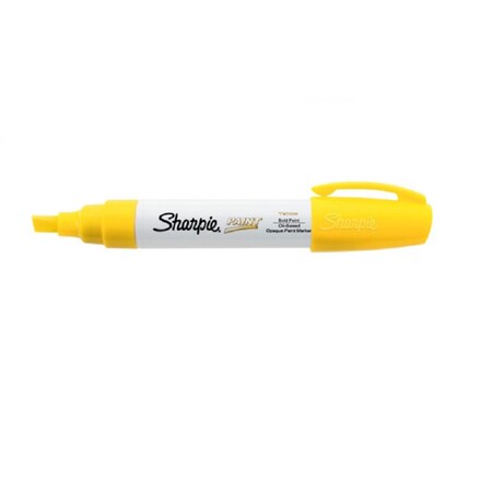 Sharpie Paint Marker, Broad Point, Yellow, PK6 35567 | Zoro