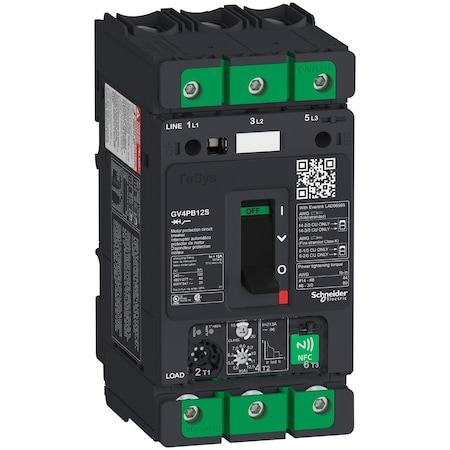 SCHNEIDER ELECTRIC 12.5A, 3 pole Motor Circuit Breaker, GV4PB, 690V AC ...