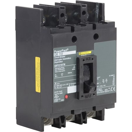SQUARE D 175A, 3 pole Molded Case Circuit Breaker, POWERPACT Q, 240V AC ...