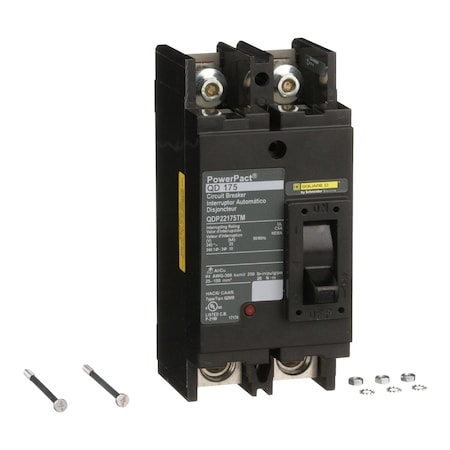SQUARE D 175A, 2 pole Molded Case Circuit Breaker, QDP, 240V AC ...