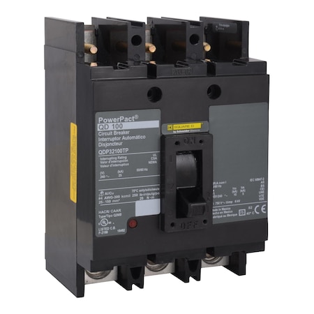 SQUARE D 225A, 3 pole Molded Case Circuit Breaker, POWERPACT Q, 240V AC ...