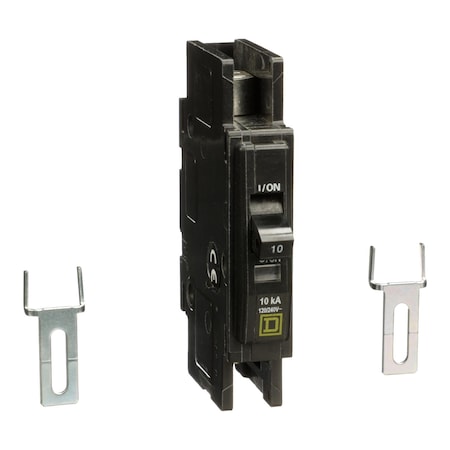 SQUARE D 10A, 1 pole Miniature Circuit Breaker, QO, 120/240V AC, - QOUR110