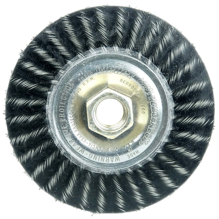 Weiler 4" Encapsulated Stringer Bead Wheel .020" Steel Wire 5/8"-11 UNC ...