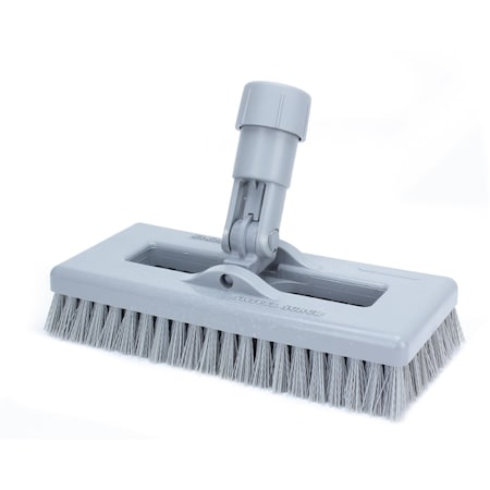 Sparta 3.5 in W Swivel Scrub Brush, Gray, Polypropylene 3638831EC23 | Zoro