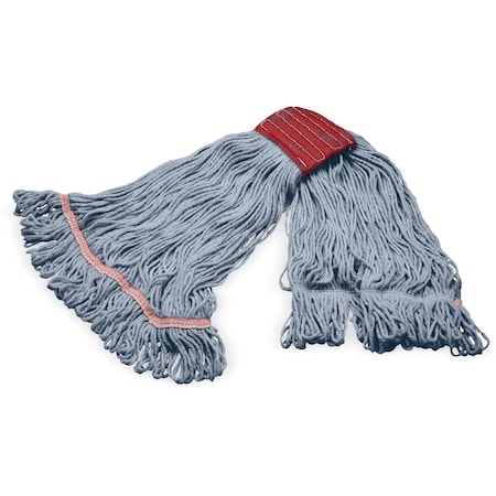 Carlisle Foodservice Large Grease Release Mop, Looped-End, Blue ...