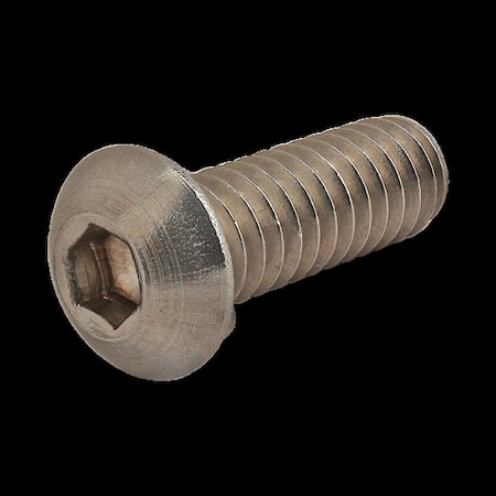 80/20 1/4"-20 Socket Head Cap Screw, Button, Plain Stainless Steel, 3/4 ...