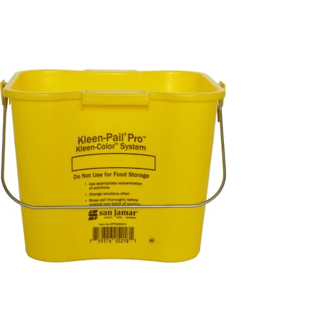 Kleen-Pail 1 1/2 gal Curved Rectangular Bucket, Yellow, Polypropylene ...