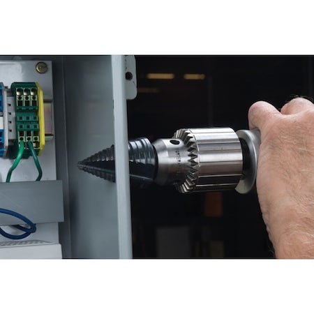 Lenox Step Drill Bit, 2 Hole Sizes, 7/8 in to 1-1/8 in, 1/4 in Step ...