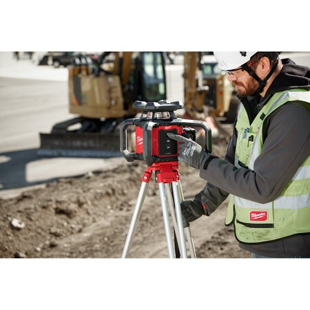 Milwaukee Tool M18 Red Exterior Rotary Laser Level Kit with Receiver ...